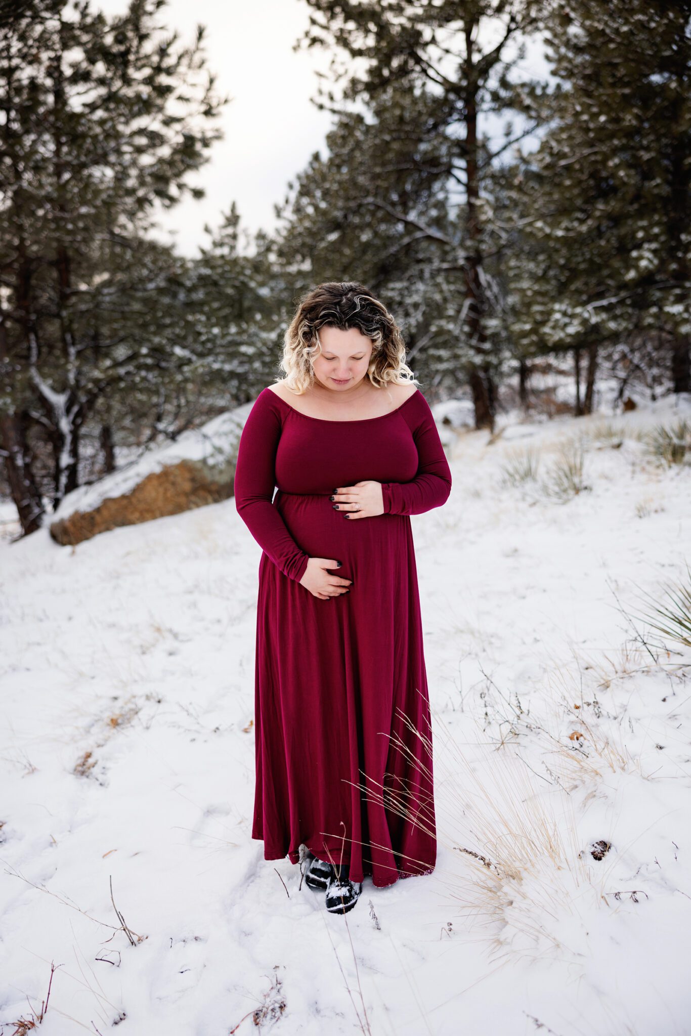 Winter Maternity Session in Colorado Springs | Colorado Springs ...