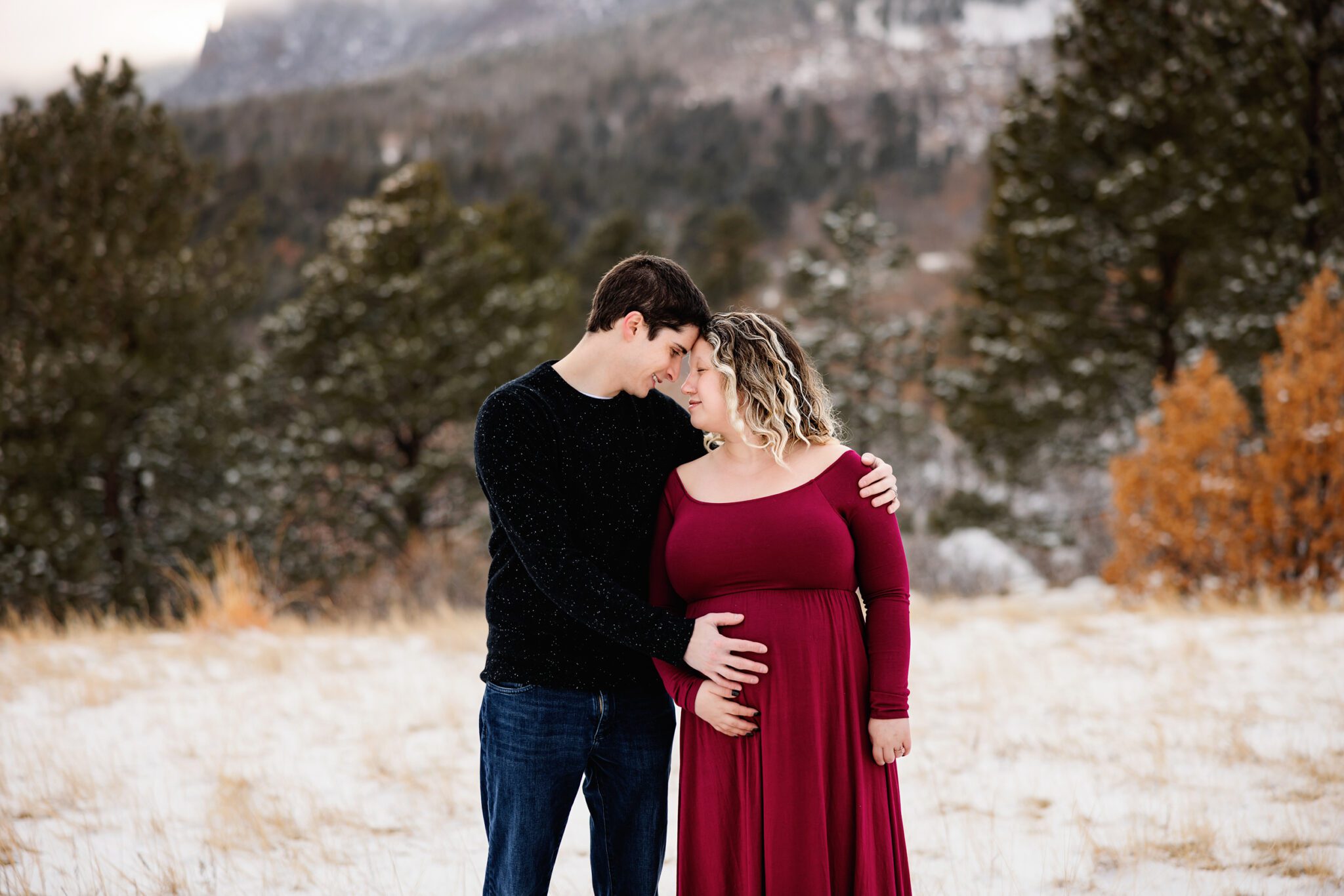 Winter Maternity Session in Colorado Springs | Colorado Springs ...